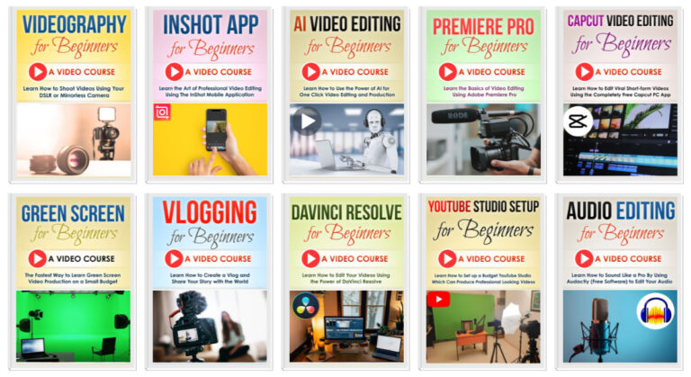 Videography and Video Editing Courses Bundle - Creative Pad Media